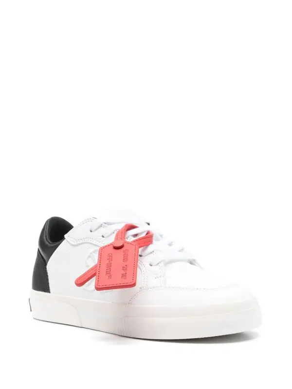 Off-White Low Vulcanized Leather Sneakers - White