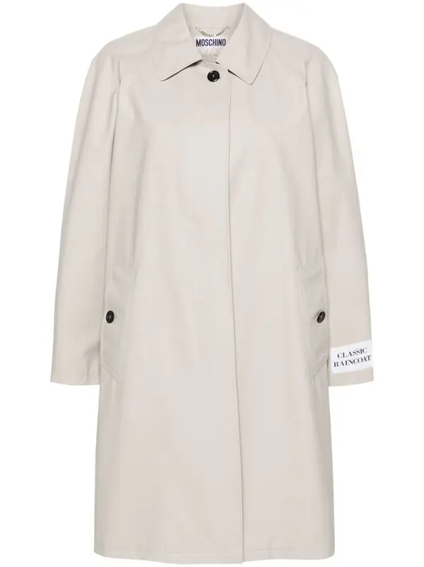 Moschino Patch-detail Midi Trench Coat