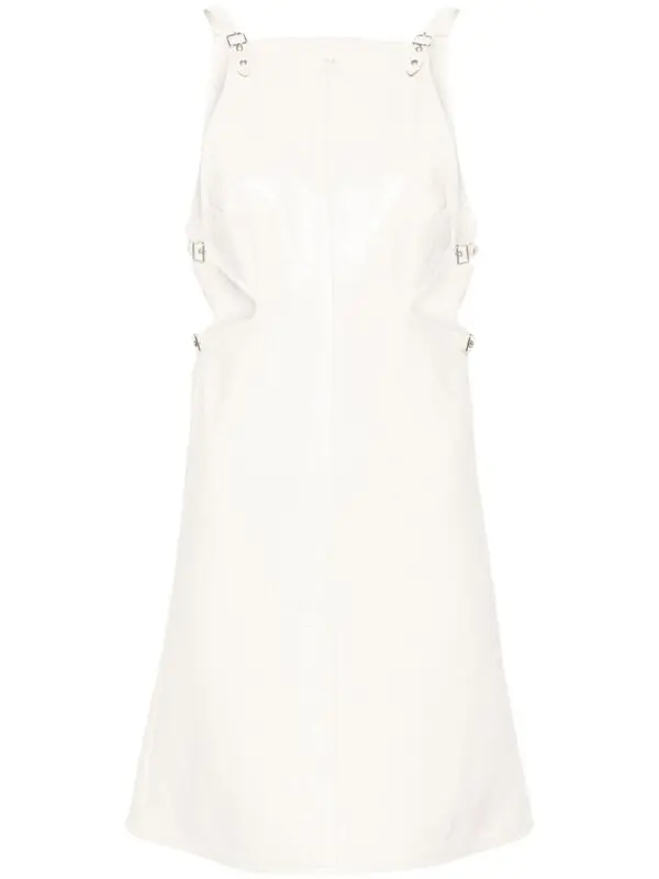 COURREGES Slash Buckle Mini Dress - White