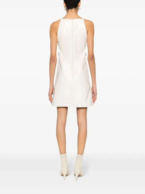 COURREGES Slash Buckle Mini Dress - White