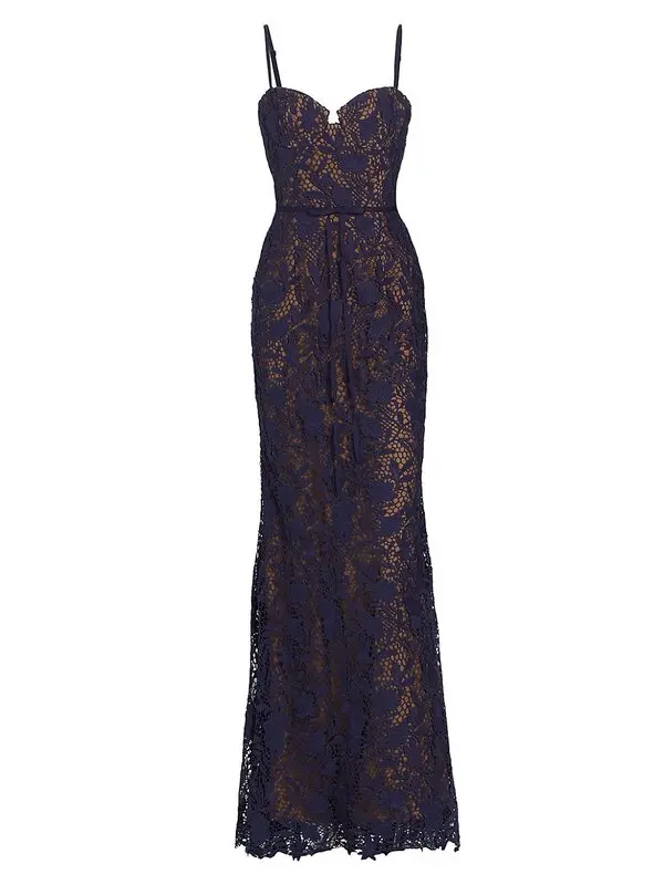 Marchesa Lace Sweetheart Mermaid Gown