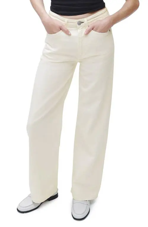 Rag & Bone Featherweight Logan Wide-leg Jeans - Ecru