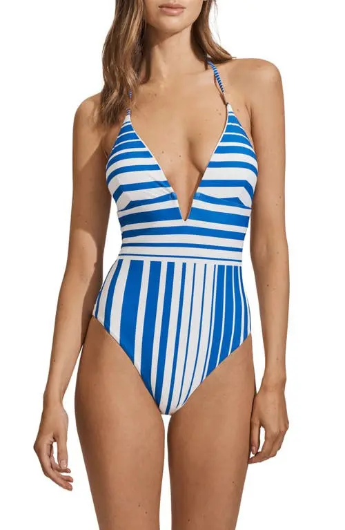 REISS Lenny Stripe One-piece Swimsuit