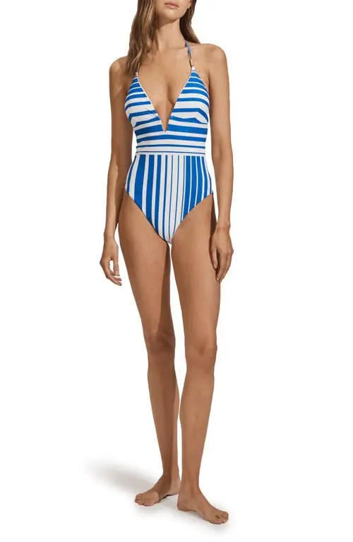 REISS Lenny Stripe One-piece Swimsuit