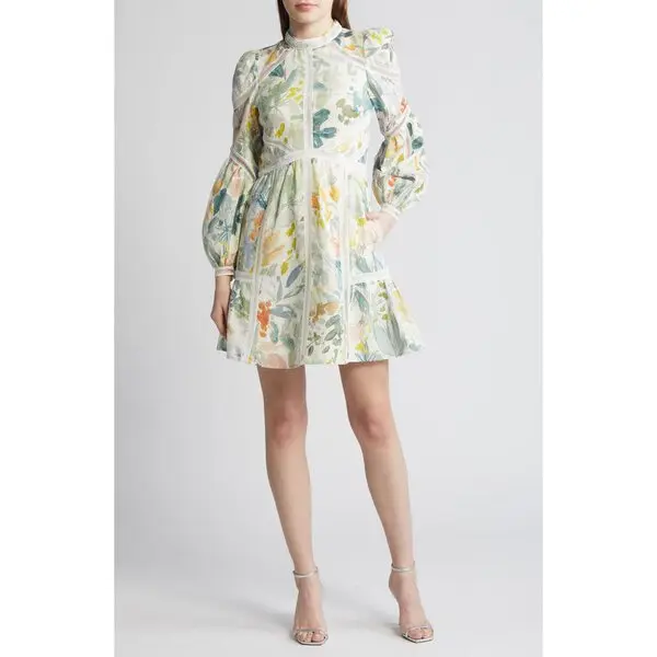Ted Baker London Tealan Floral Linen Dress In Ivory - 70% Off | Editorialist