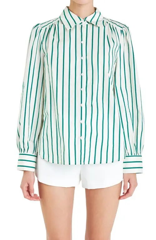 English Factory Stripe Cotton Shirt