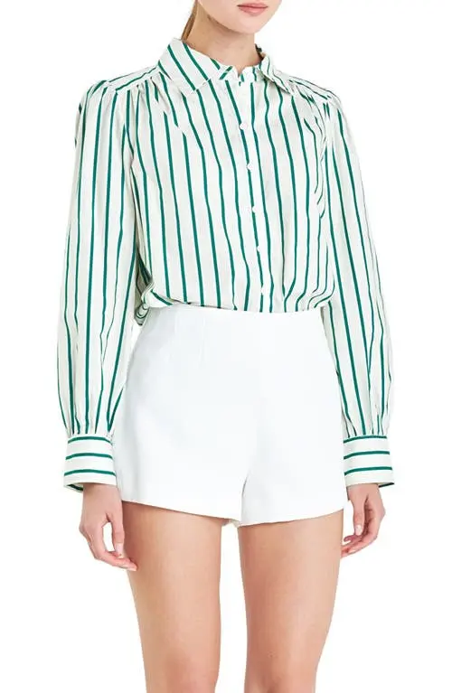 English Factory Stripe Cotton Shirt