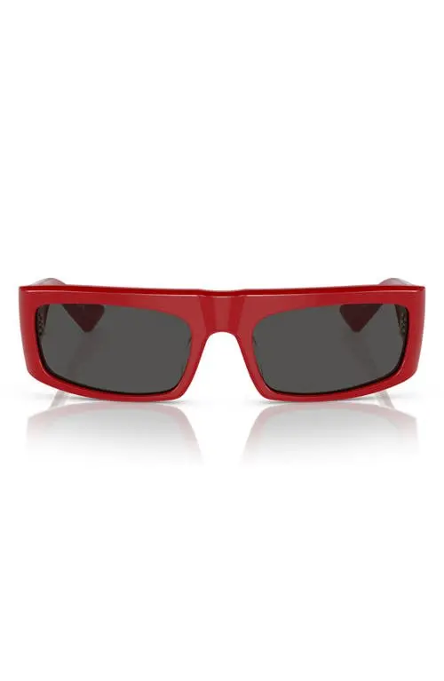 Oliver Spencer X Khaite 1979c 56mm Rectangular Sunglasses - Red