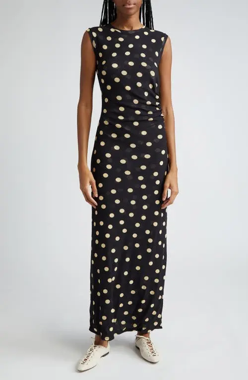 Stella McCartney Polka Dot Mesh Maxi Dress