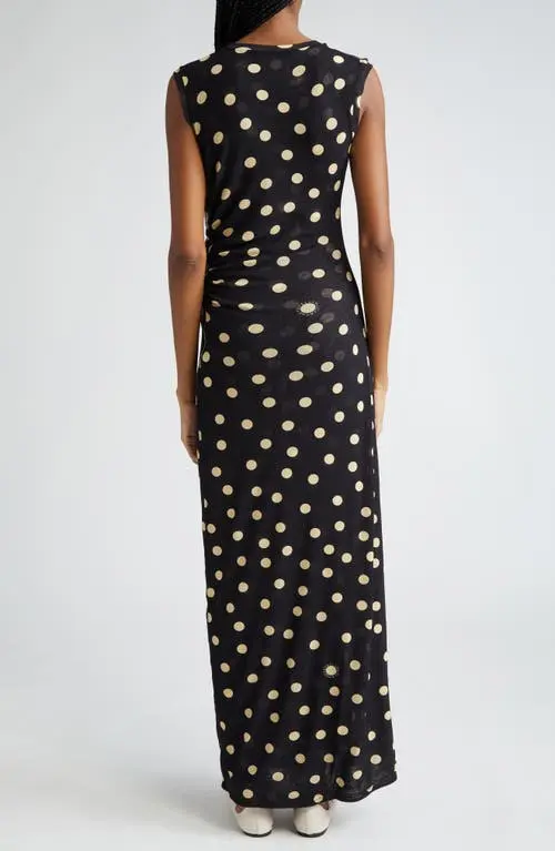 Stella McCartney Polka Dot Mesh Maxi Dress