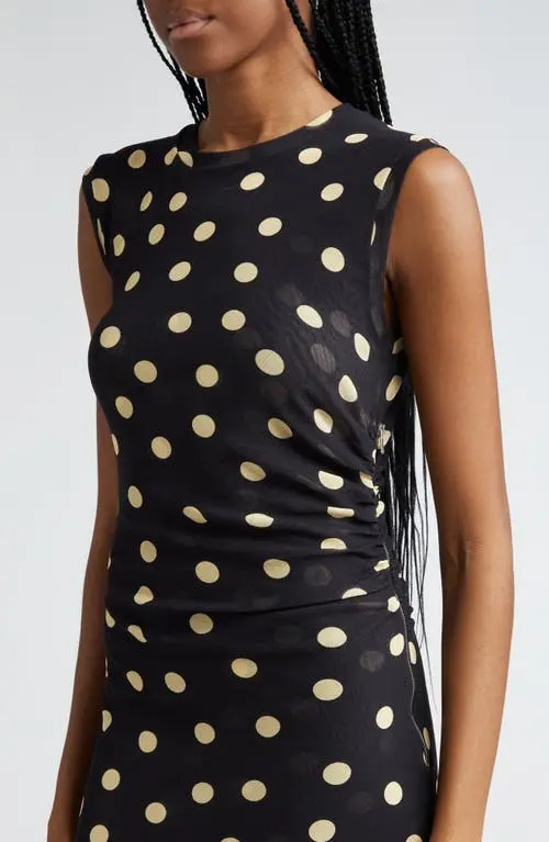 Stella McCartney Polka Dot Mesh Maxi Dress
