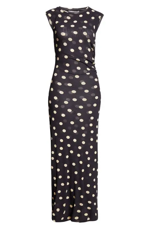 Stella McCartney Polka Dot Mesh Maxi Dress