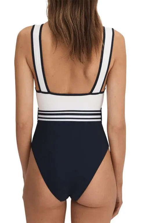 REISS Willow Belted One-piece Swimsuit