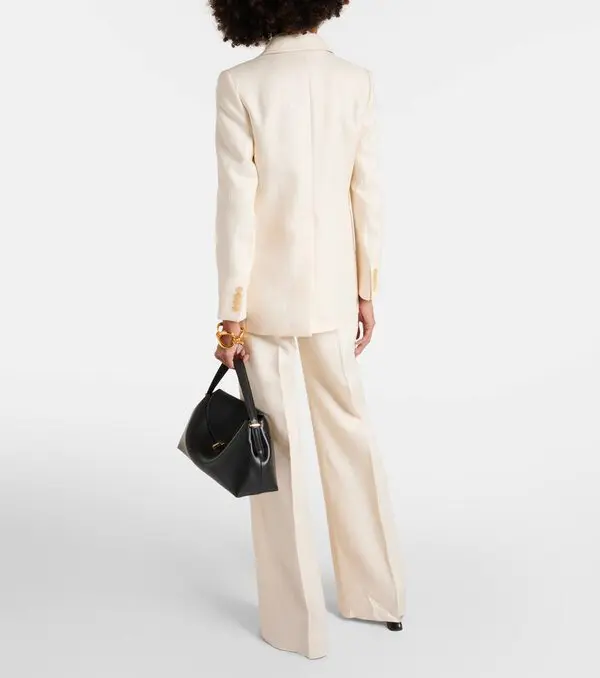 Max Mara Boemia Linen Twill Blazer - White