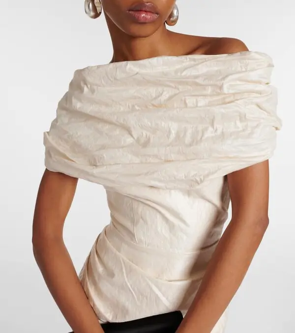 Maticevski Amber Draped Midi Dress - White