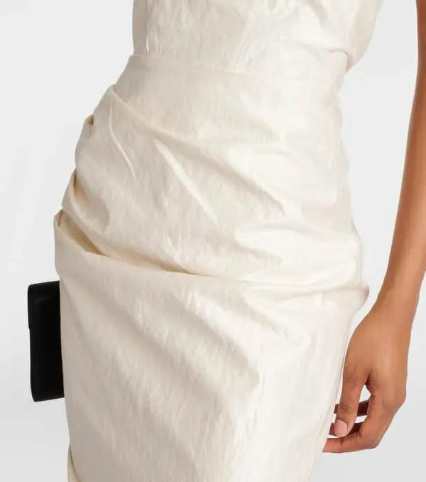Maticevski Amber Draped Midi Dress - White