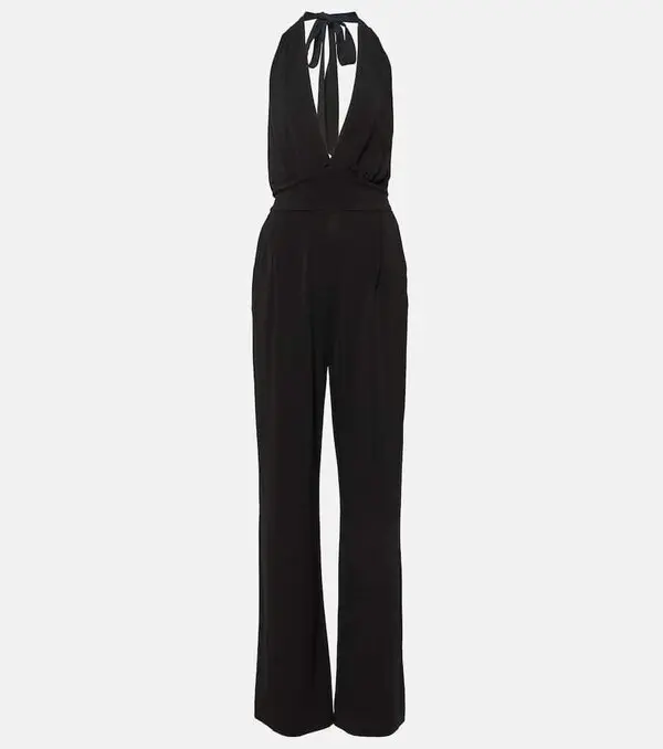 Max Mara Nice Halterneck Jersey Jumpsuit - Black
