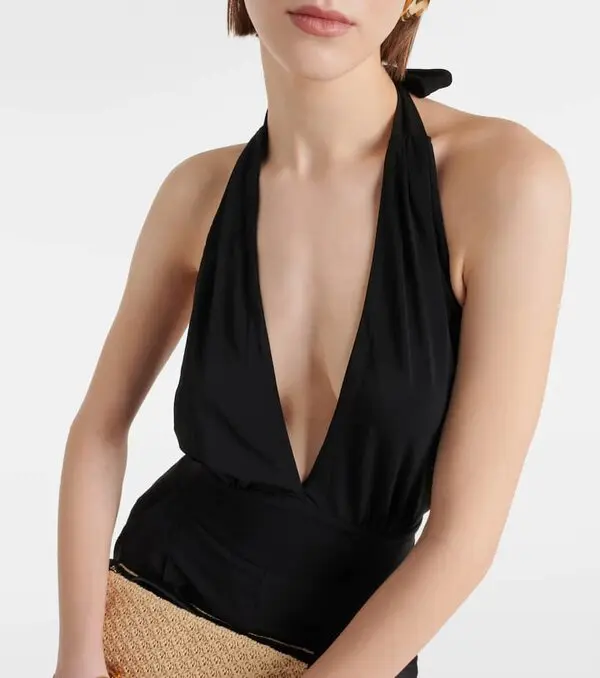Max Mara Halterneck Jersey Jumpsuit - Black