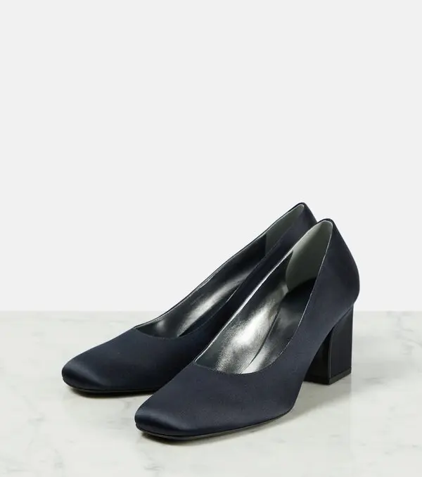 THE ROW Fiore Satin Pumps