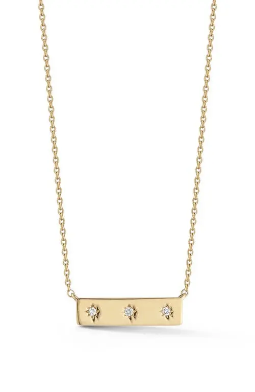 DANA REBECCA DESIGNS Cynthia Rose Starburst Mini Bar Necklace - Yellow Gold