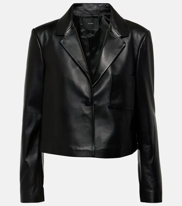 JOSEPH Cropped Leather Jacket