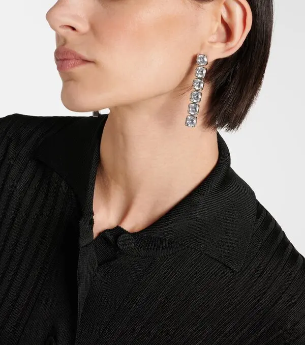 JIL SANDER Crystal Drop Earrings
