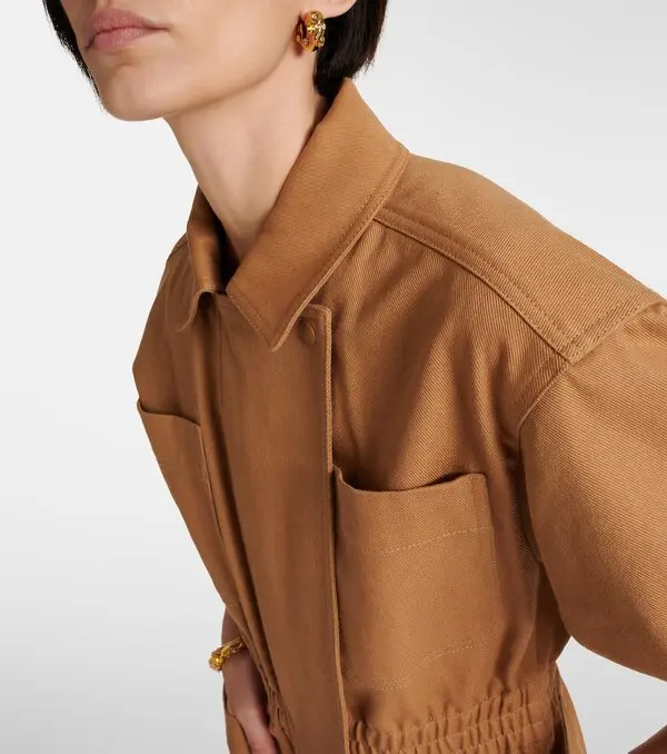 Max Mara Angora Cotton Drill Playsuit - Brown