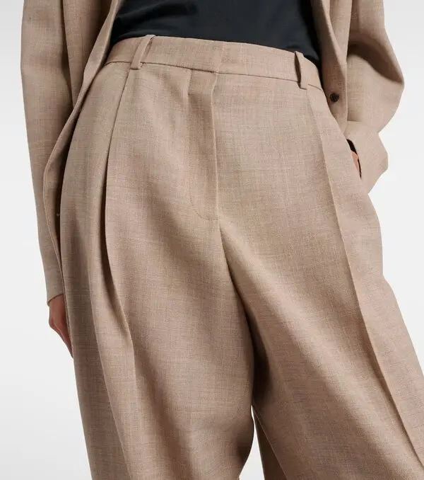 THE ROW Tor Wide-leg Pants - Beige
