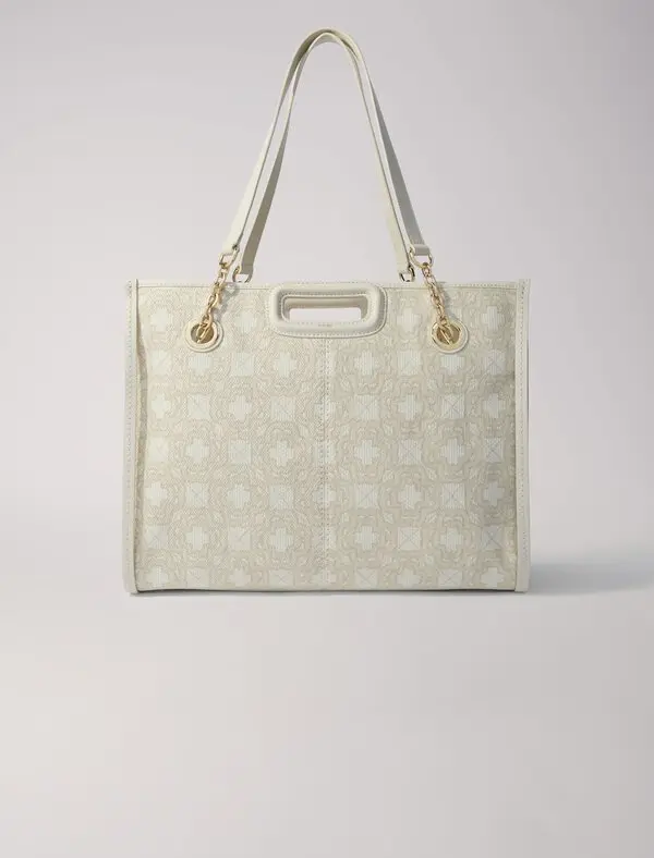 Maje Clover Print Canvas Tote Bag