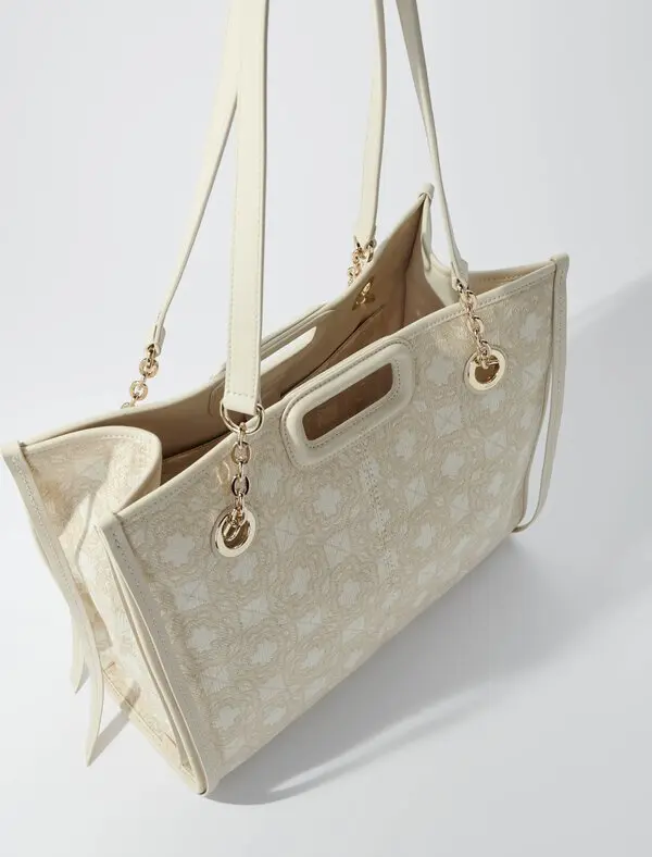 Maje Clover Print Canvas Tote Bag