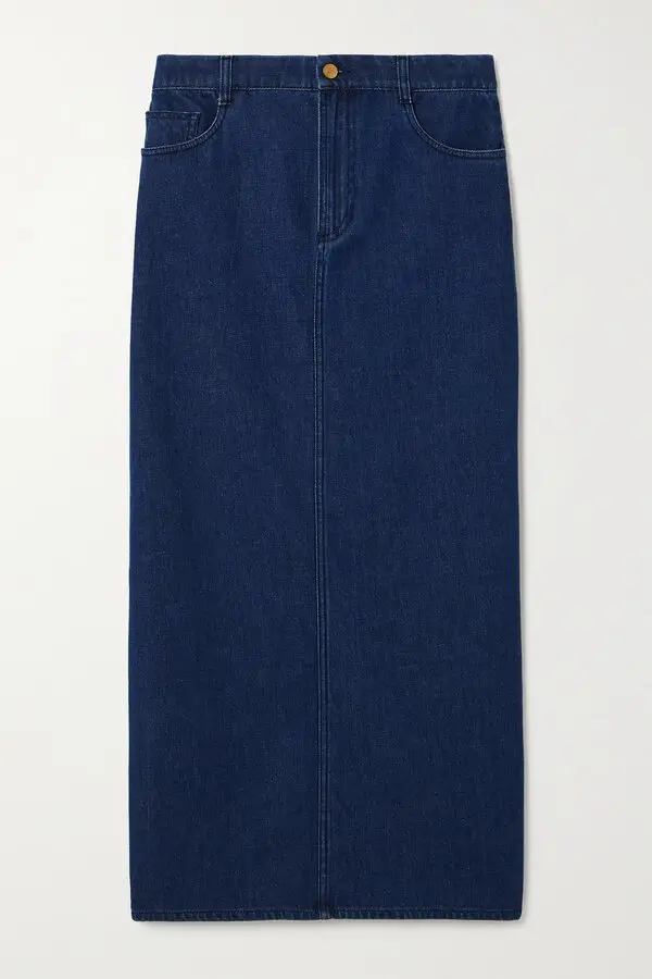 Tove Sera Denim Midi Skirt - Blue
