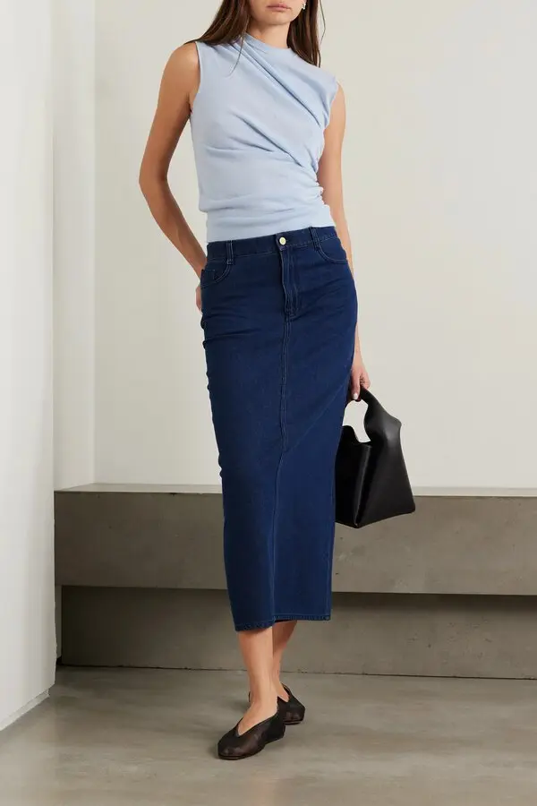 Tove Sera Denim Midi Skirt