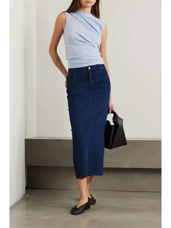 Tove Sera Denim Midi Skirt