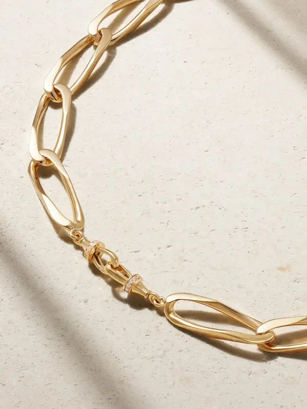 MARIE LICHTENBERG Gourmette 18-karat Diamond Necklace