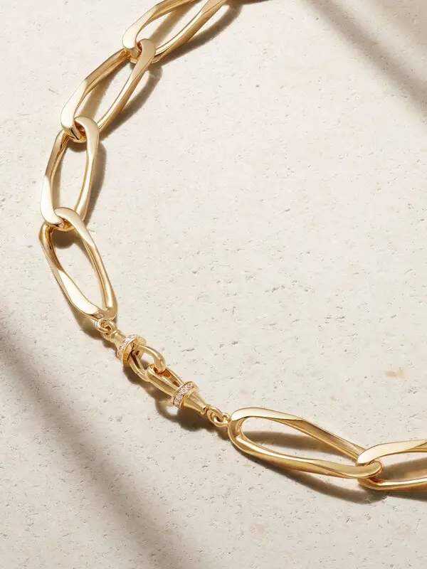 MARIE LICHTENBERG Gourmette 18-karat Diamond Necklace