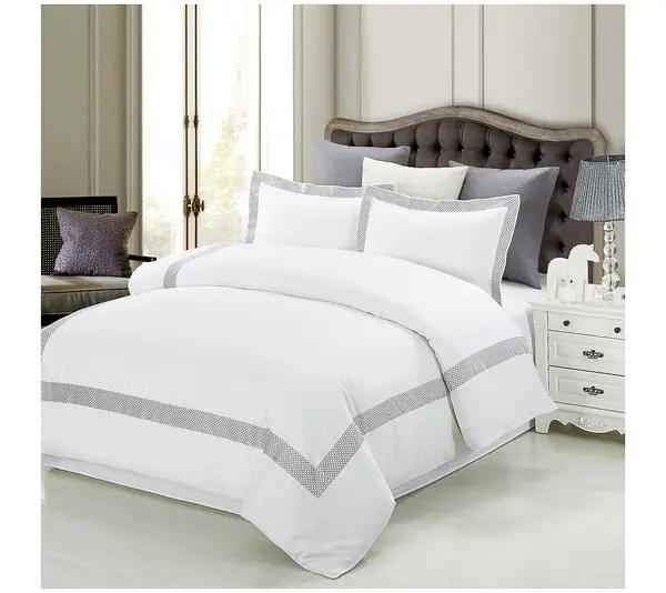 SUPERIOR Glenmont Cotton 3-piece Duvet Cover Se, Twin/twin Xl - One-color