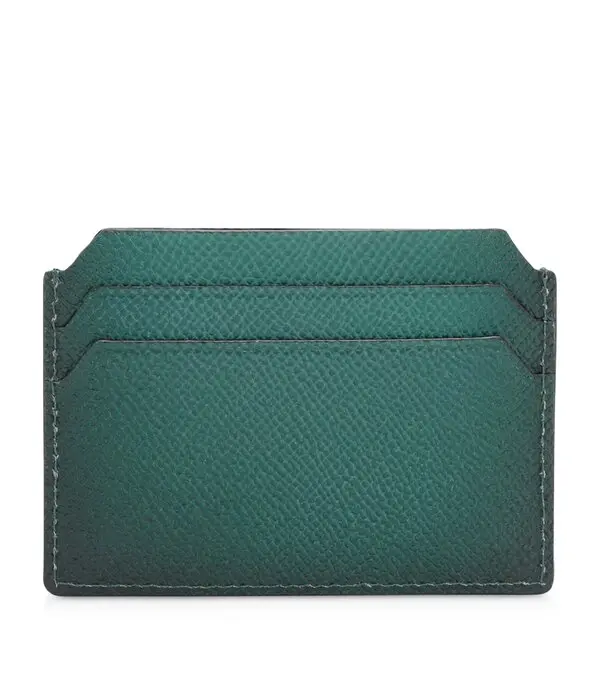 Santoni Leather Card Holder - Green