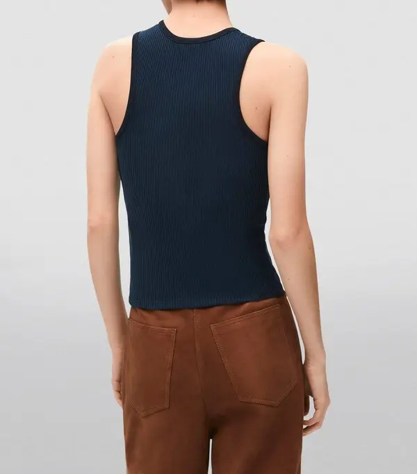 Loewe Silk Logo-embroidered Tank Top