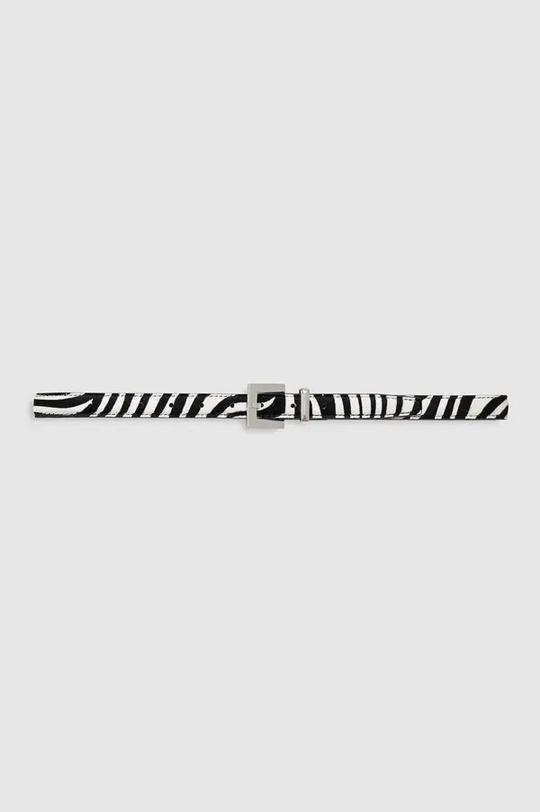 ANINE BING Nicola Leather Belt - Zebra