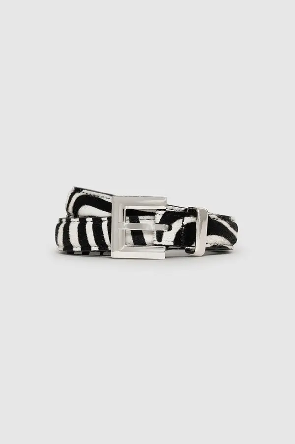 ANINE BING Nicola Leather Belt - Zebra