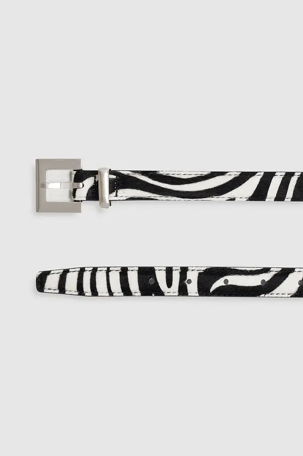 ANINE BING Nicola Leather Belt - Zebra