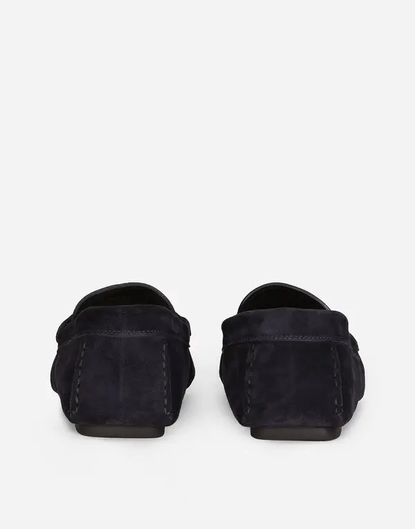 Dolce & Gabbana Suede Driver Loafers With Dg Logo