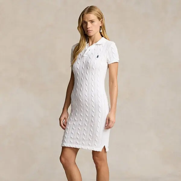white christmas dresses Mocha Cotton Polo Dress main image 1