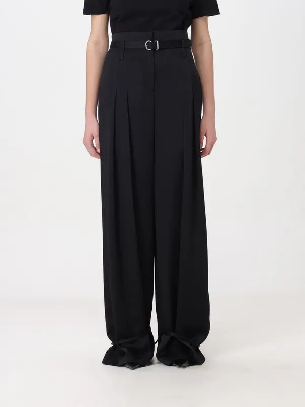 JIL SANDER Wide Leg Trousers - Black