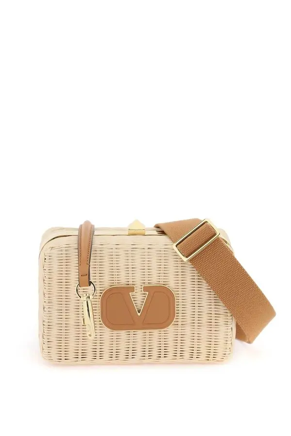 Valentino Garavani Hard Straw Clutch Bag