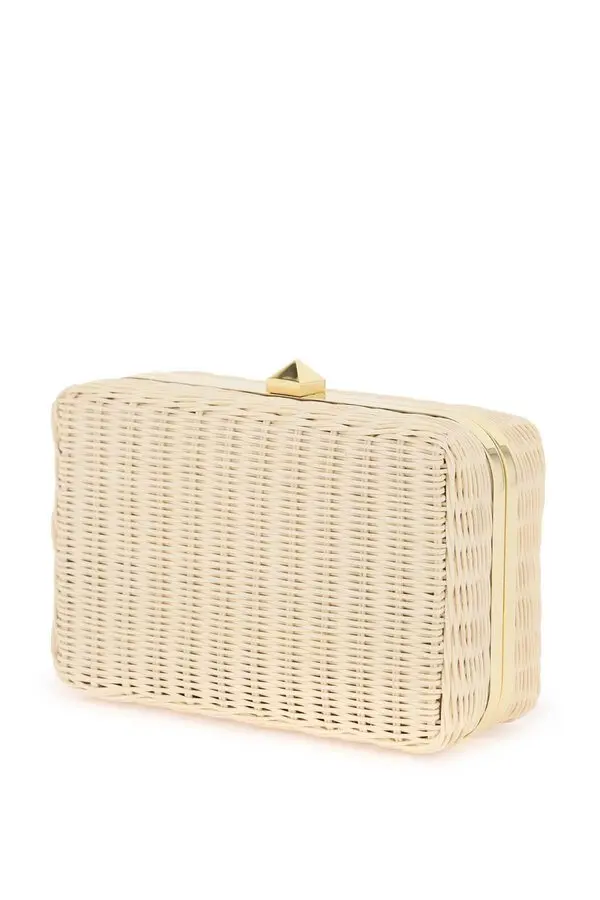 Valentino Garavani Hard Straw Clutch Bag