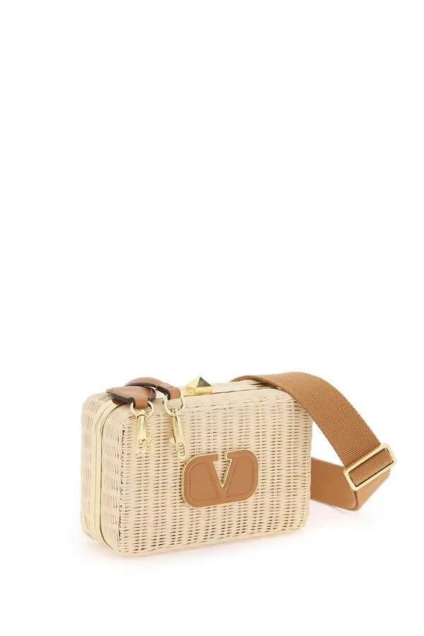 Valentino Garavani Hard Straw Clutch Bag