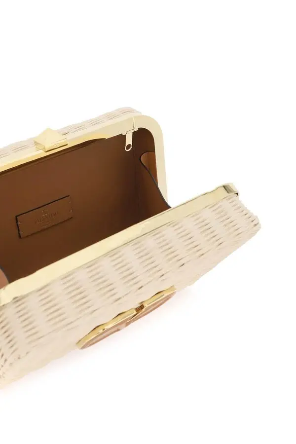Valentino Garavani Hard Straw Clutch Bag