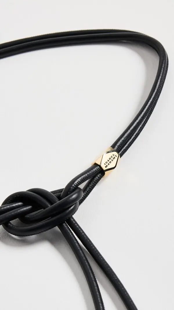 Isabel Marant Étoile Silvia Leather Belt - Black/gold