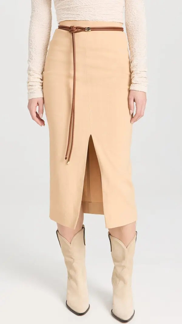 Isabel Marant Étoile Silvia Leather Belt - Cognac/gold